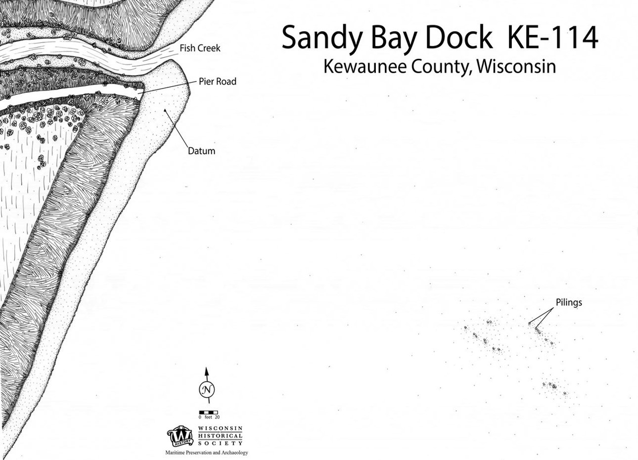 Sandy Bay Pier - WI Shipwrecks